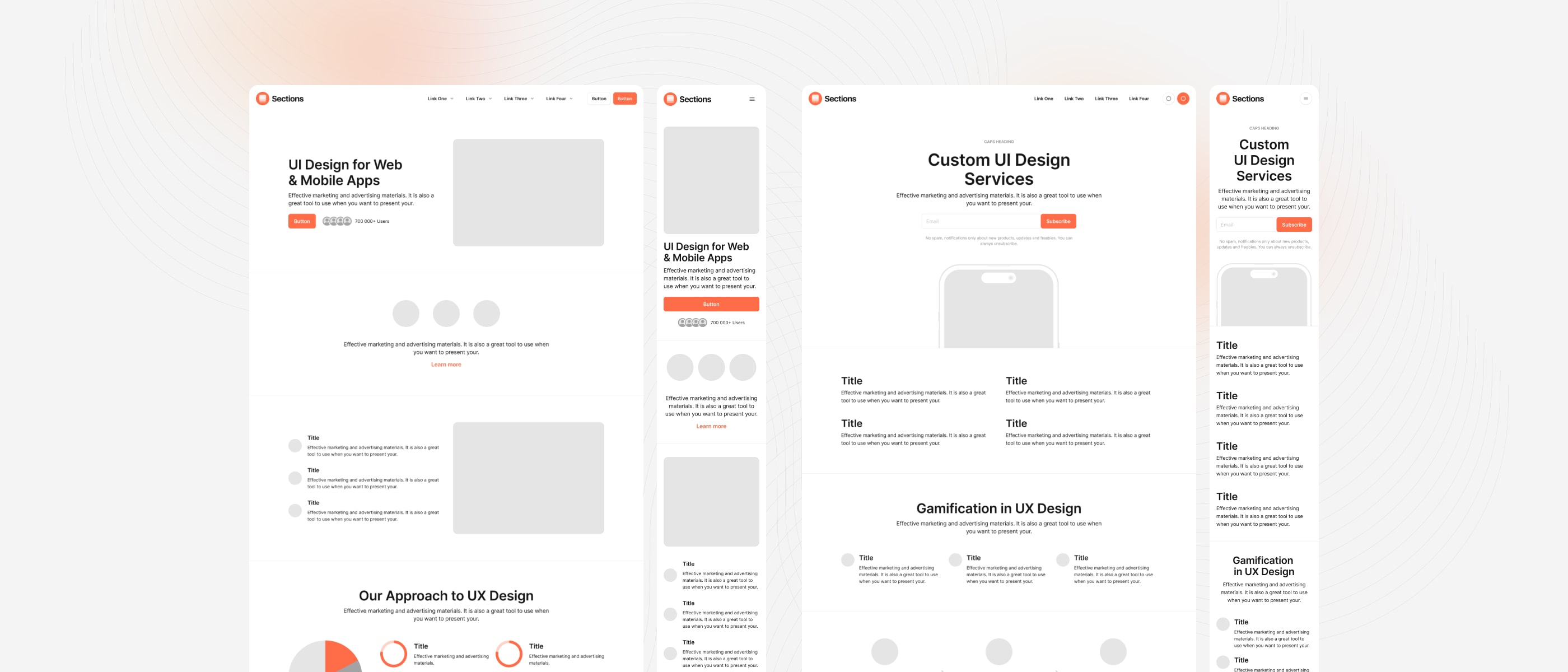 Sections Wireframe Kit for Figma